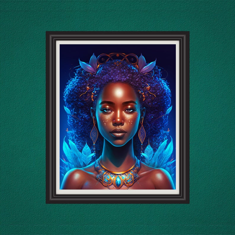 Afrofuturism African Woman Art Futuristic Black Goddess Modern Black ...