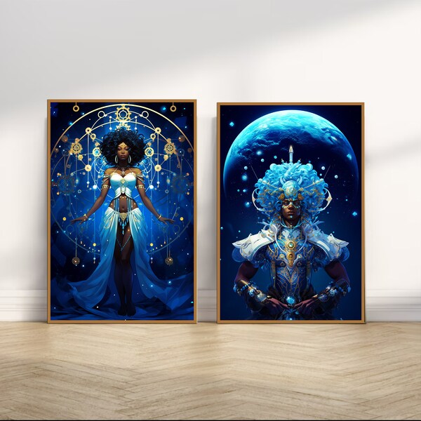 African American Art Aquarius - Etsy