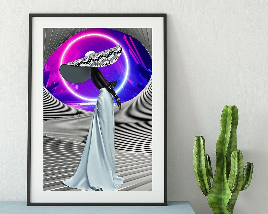 Boujee Boss Babe Afrofuturism Black Girl Poster Afro Woman Art - Etsy