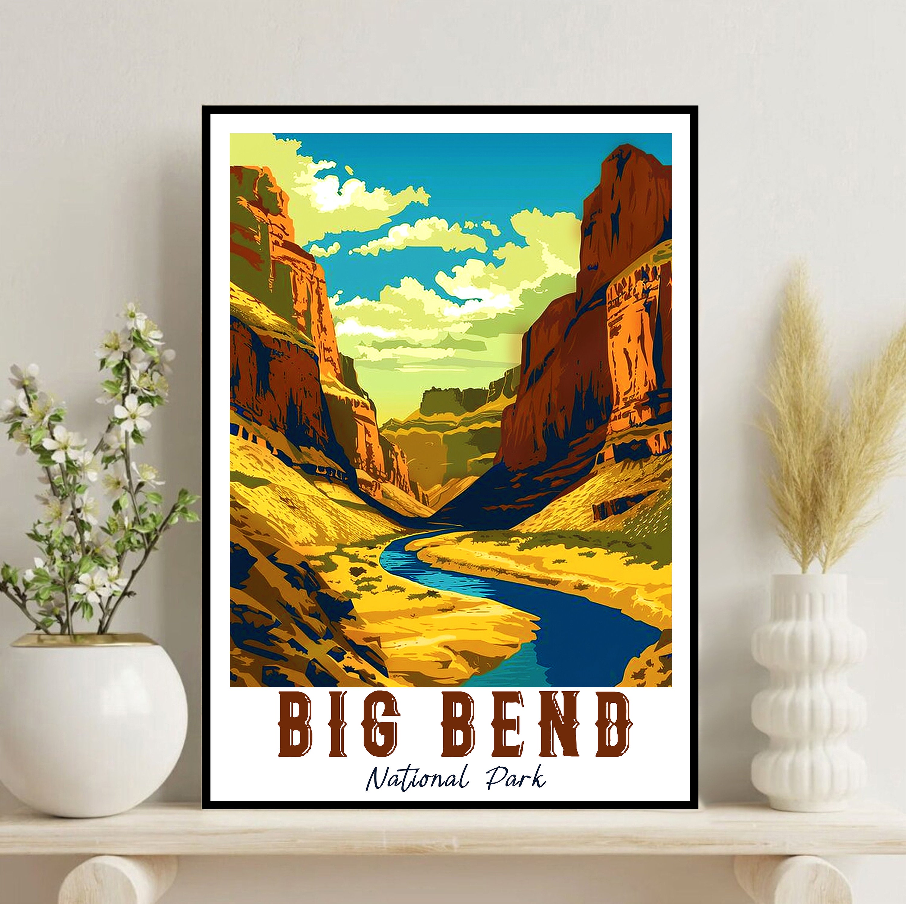 Big Bend National Park Poster Vintage Big Bend National Park Print ...