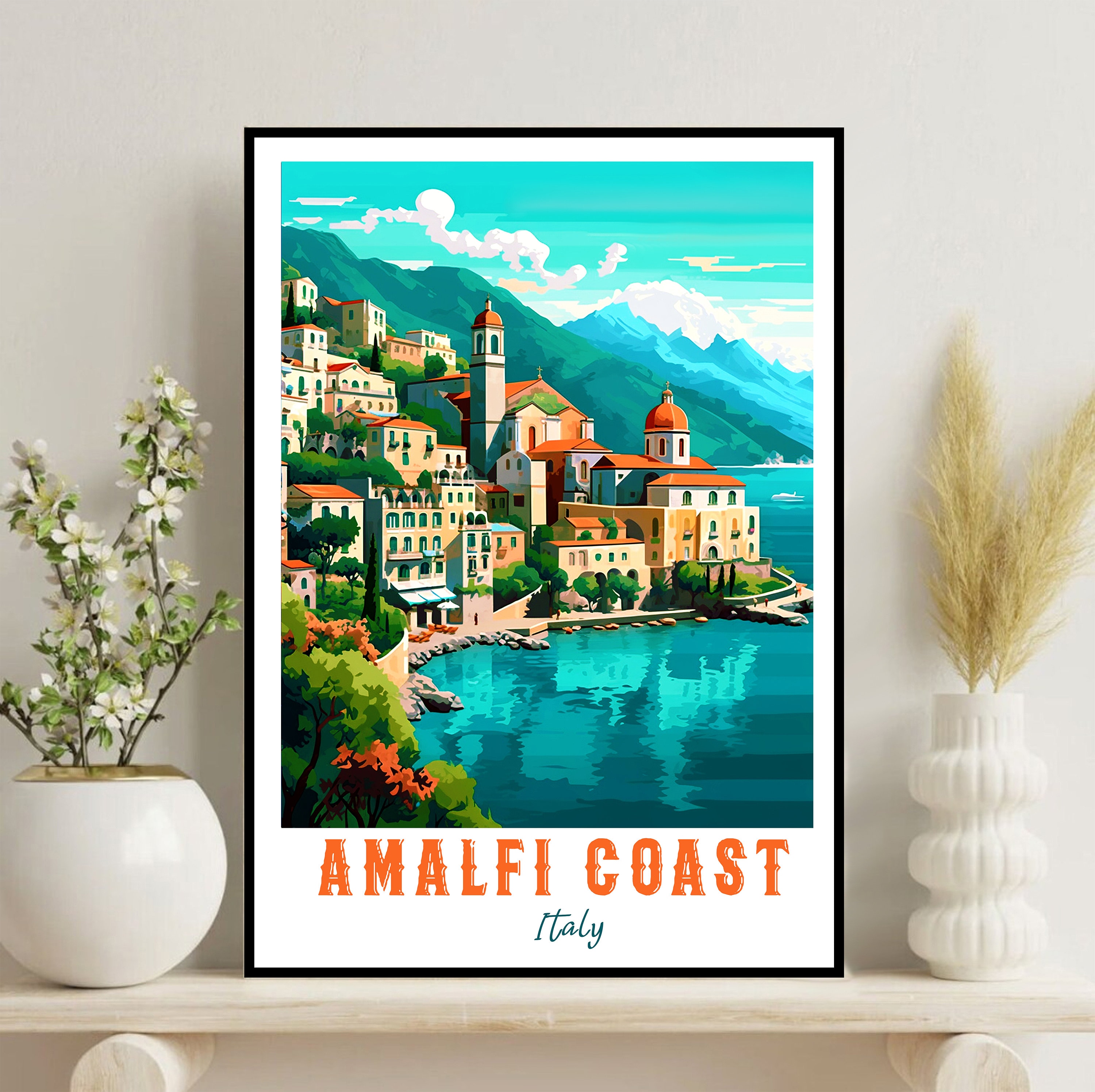 Amalfi Coast Print Amalfi Printable Download Italy Art Print Positano ...