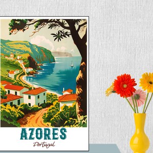 Azores Travel Poster Portugal Wall Art Digital Printable Azores ...