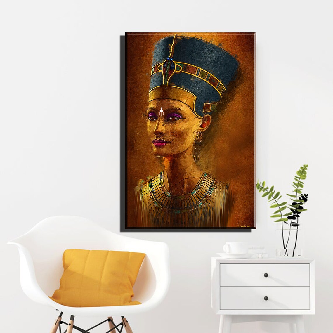 Queen Nefertiti Wall Art Egyptian Art African Home Decor - Etsy