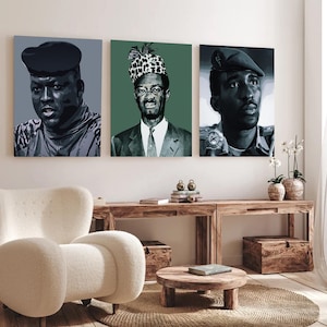 Gallery Set of 3 Prints Ibrahim Traore Portrait Thomas Sankara Patrice ...