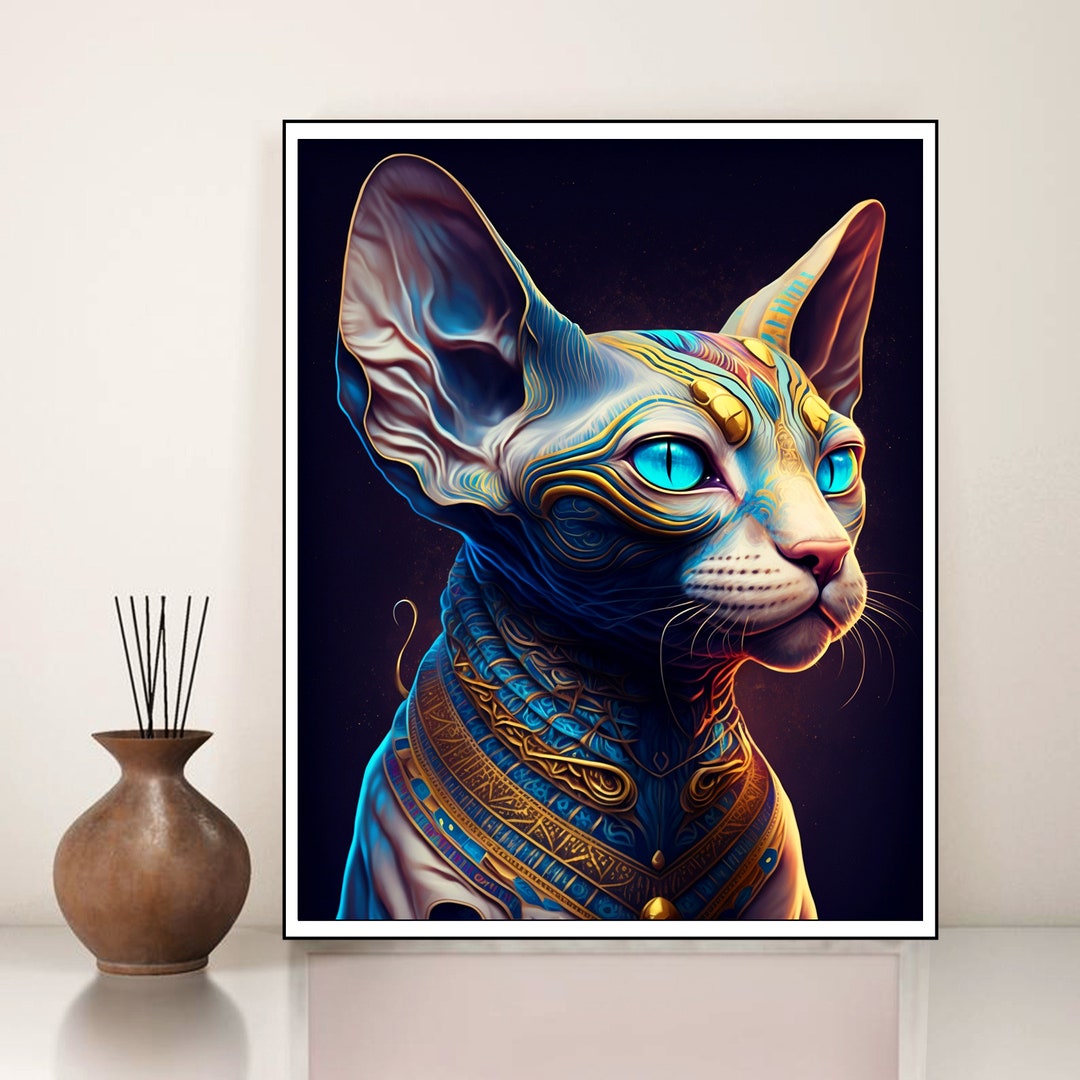 Sphynx Cat Printable Hairless Cat Digital Download Sphynx Cat Lover ...