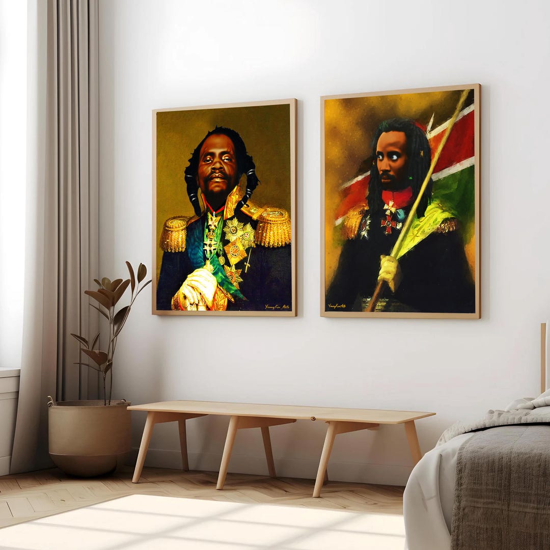 Printable Mau Mau Wall Decor Set of 2 Prints Dedan Kimathi Painting ...