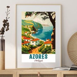 Azores Travel Poster Portugal Wall Art Digital Printable Azores ...