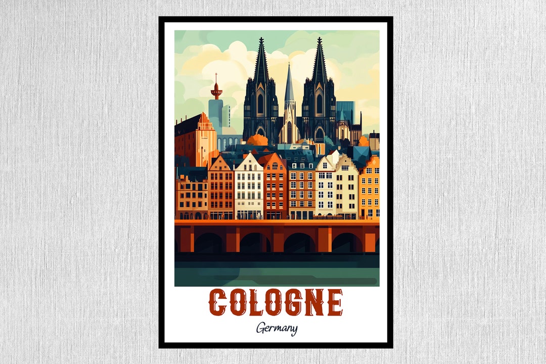 Cologne Travel Poster Cologne Cathedral Germany Travel Poster Printable ...