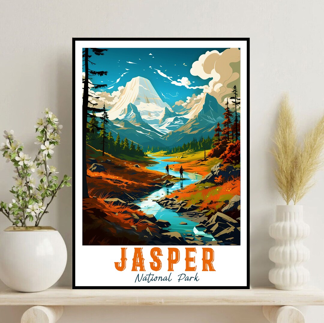 Jasper National Park Travel Print Canada Travel Poster Jasper Digital ...