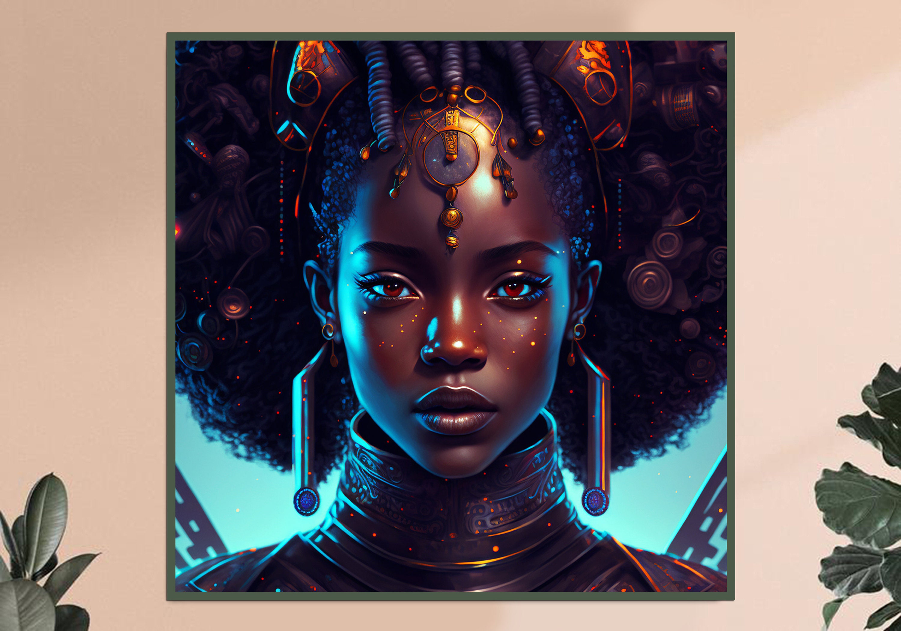 Afrofuturism African Woman Art Futuristic Black Goddess Modern Black ...