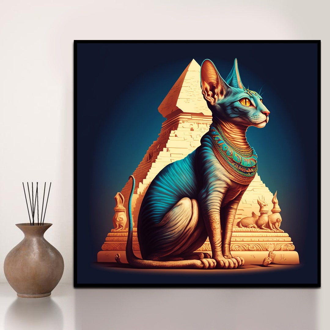 Sphynx Cat Pyramid Printable, Sphynx Cat Poster, INSTANT DOWNLOAD ...