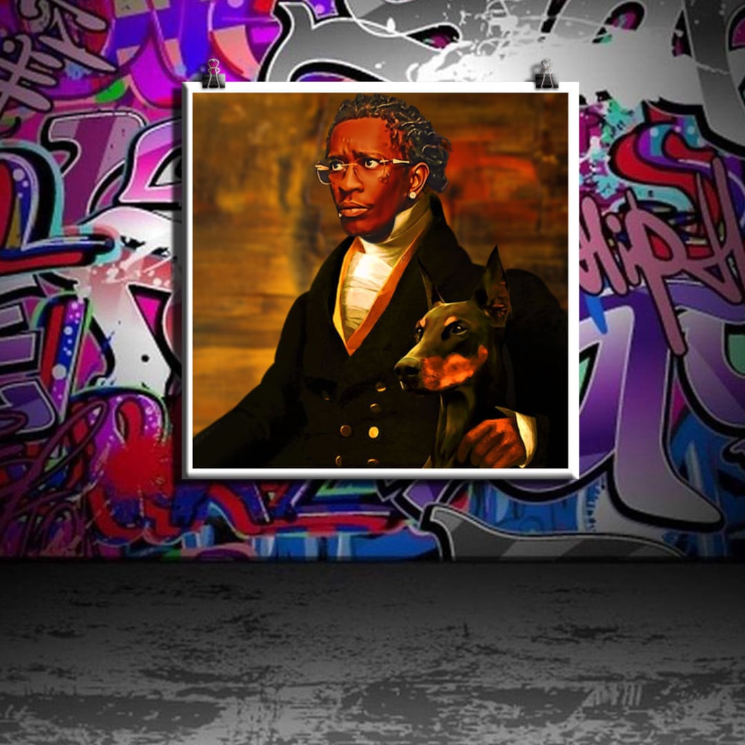 Young Thug Poster Hip Hop Art Renaissance Portrait Rapper Poster ...