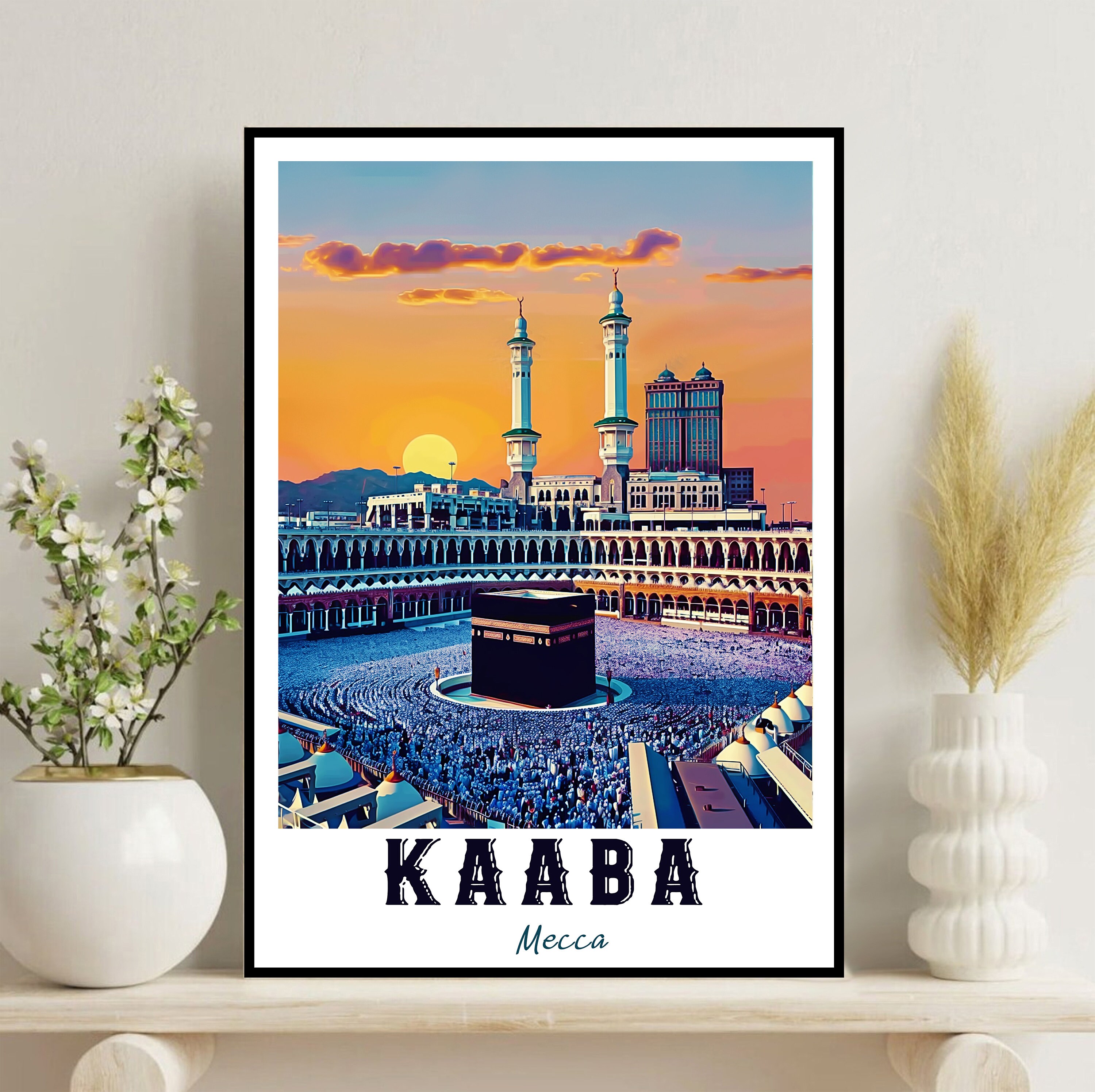 Kaaba Mecca Print Muslim Printable Ramadan Gift Al Haram Mosque Mecca ...