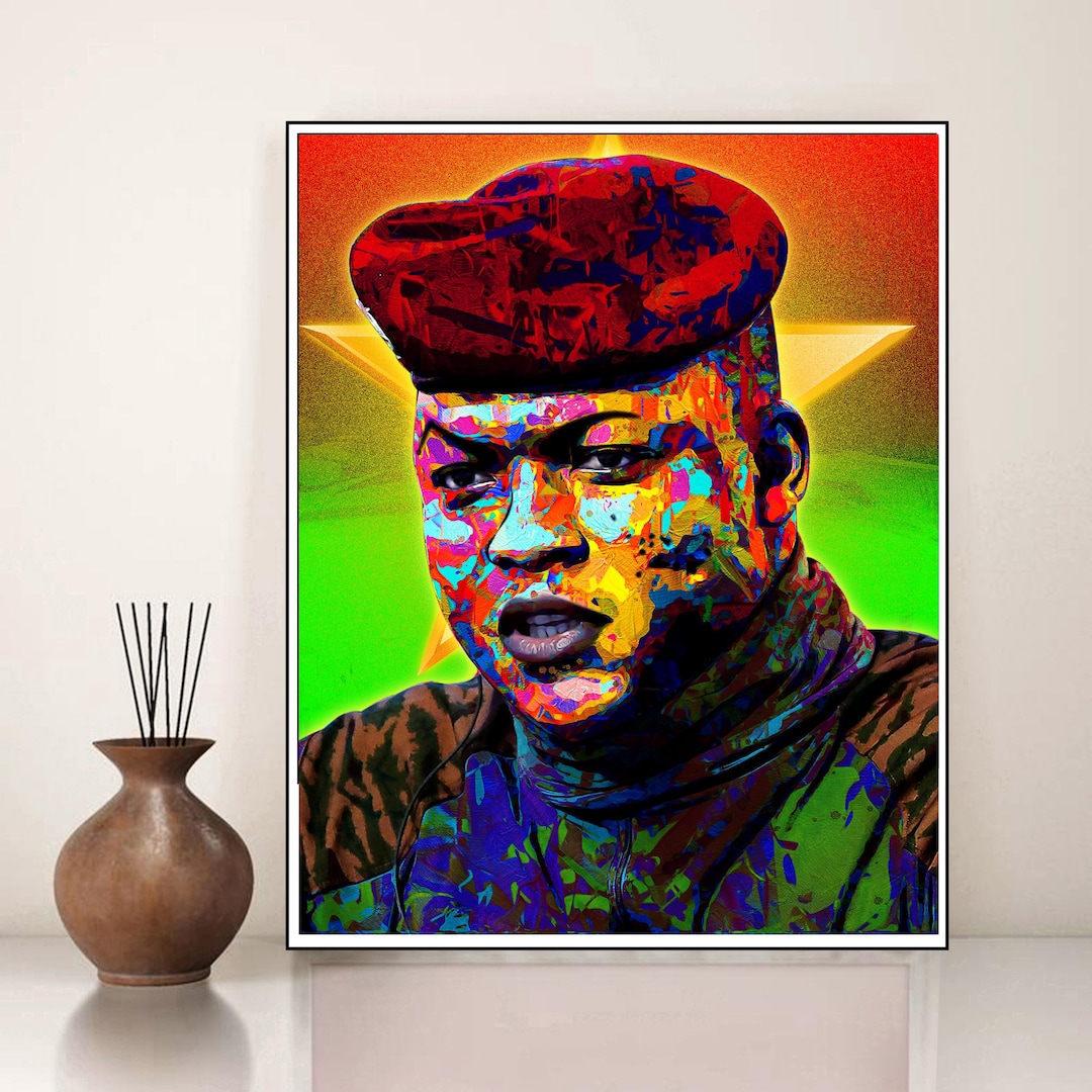 Ibrahim Traore Digital Download Colorful Portrait Ibrahim Traore ...