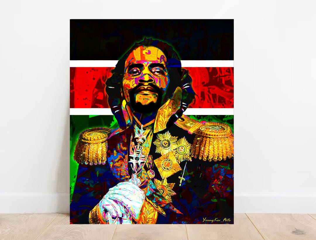 Colorful Dedan Kimathi Painting Portrait Kenya Shujaa Gift Dedan ...