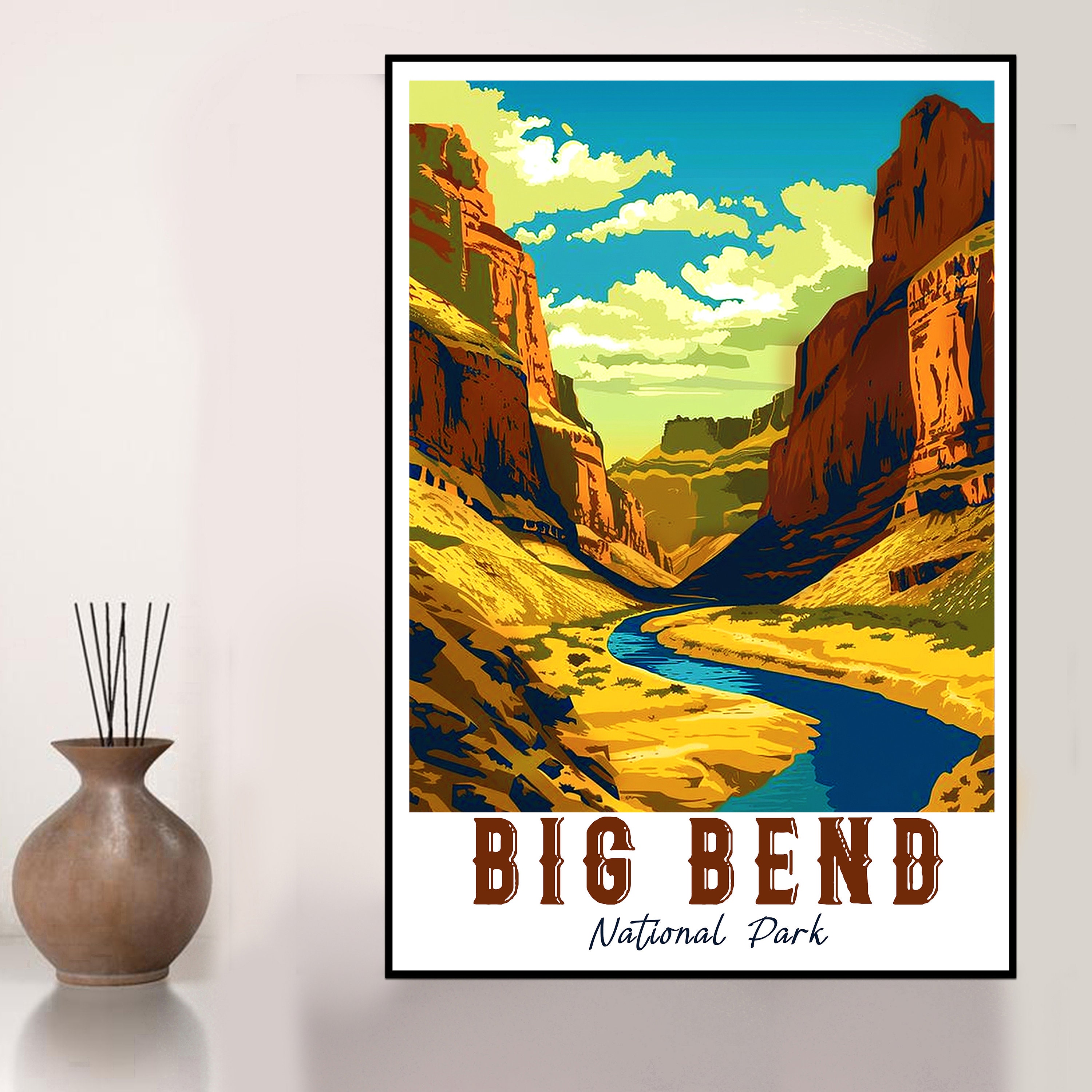 Big Bend National Park Poster Vintage Big Bend National Park Print ...