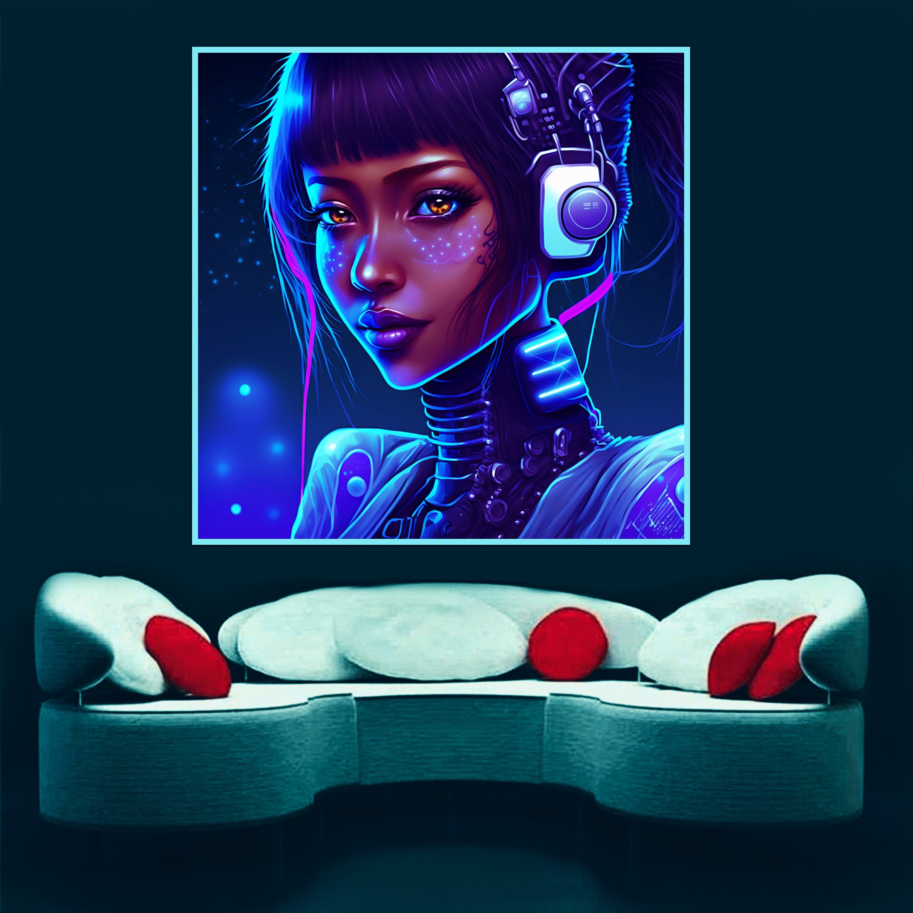 Afrofuturism Woman Art, Modern Black Girl Print, INSTANT DOWNLOAD ...