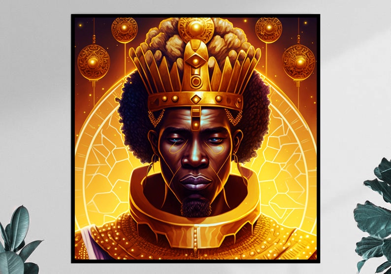 African King Wall Art Black Man PRINTABLE Art African Ethnic - Etsy