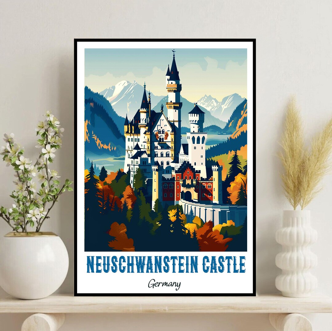Neuschwanstein Castle Print Digital Download Neuschwanstein Germany ...