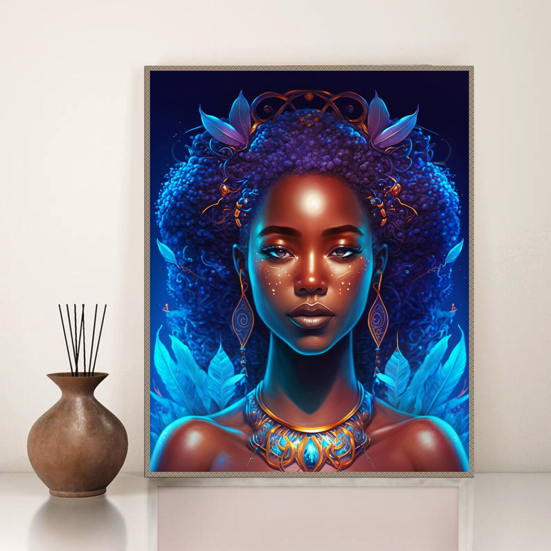 Afrofuturism African Woman Art Futuristic Black Goddess Modern Black ...