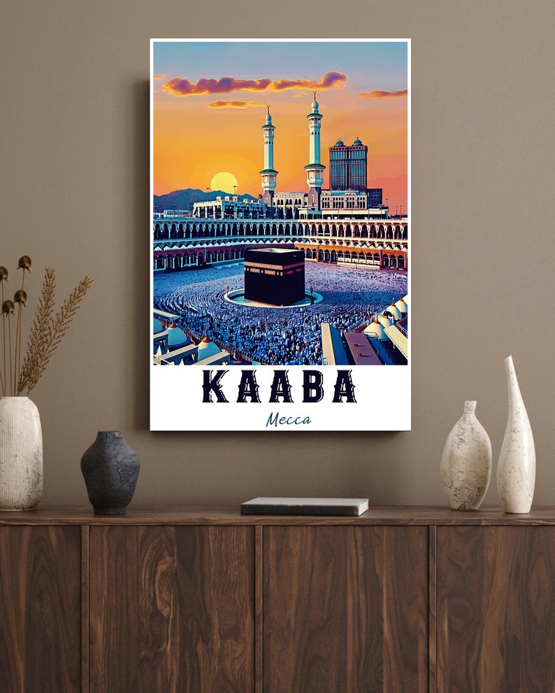 Kaaba Mecca Print Muslim Printable Ramadan Gift Al Haram Mosque Mecca ...
