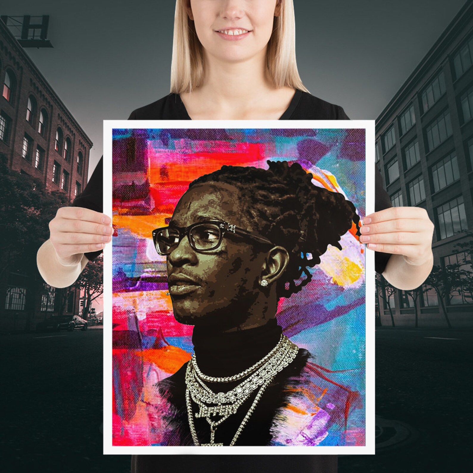 Young Thug Poster Hip Hop Art Rapper Poster Thugger - Etsy