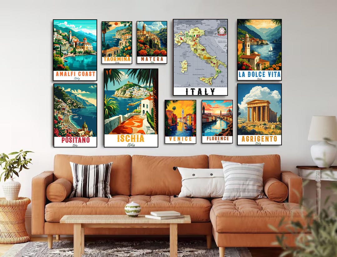 Gallery Wall Set of 10 Italy Travel Print Download Italy City Print ...