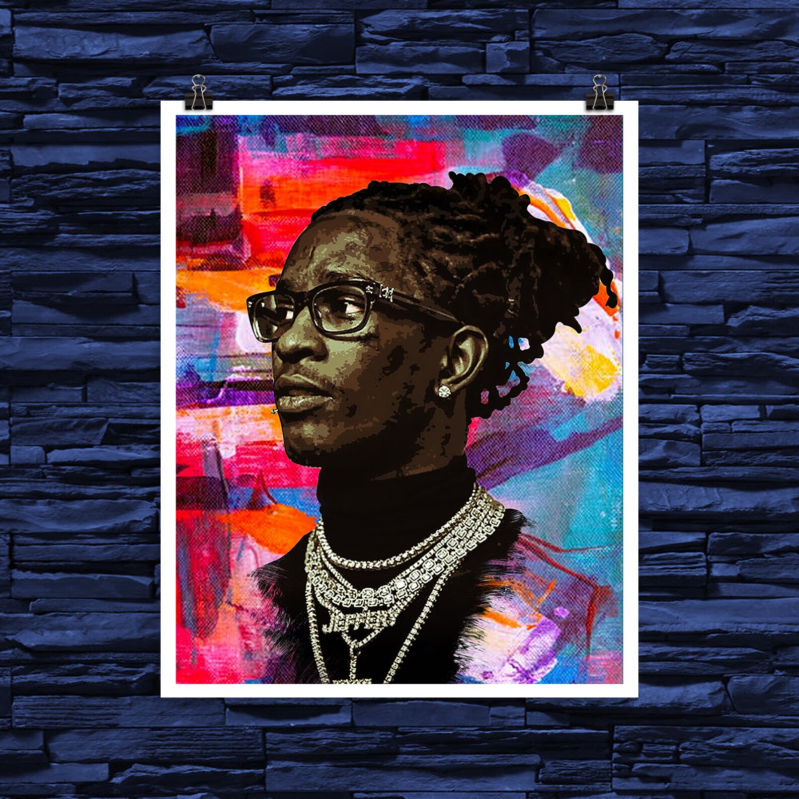 Young Thug Poster Hip Hop Art Rapper Poster Thugger - Etsy