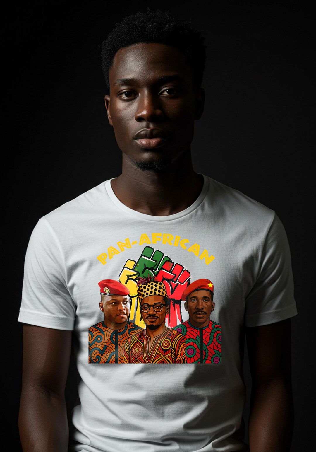 Pan African PNG Shirt Ibrahim Traore PNG Thomas Sankara T-shirt Patrice ...