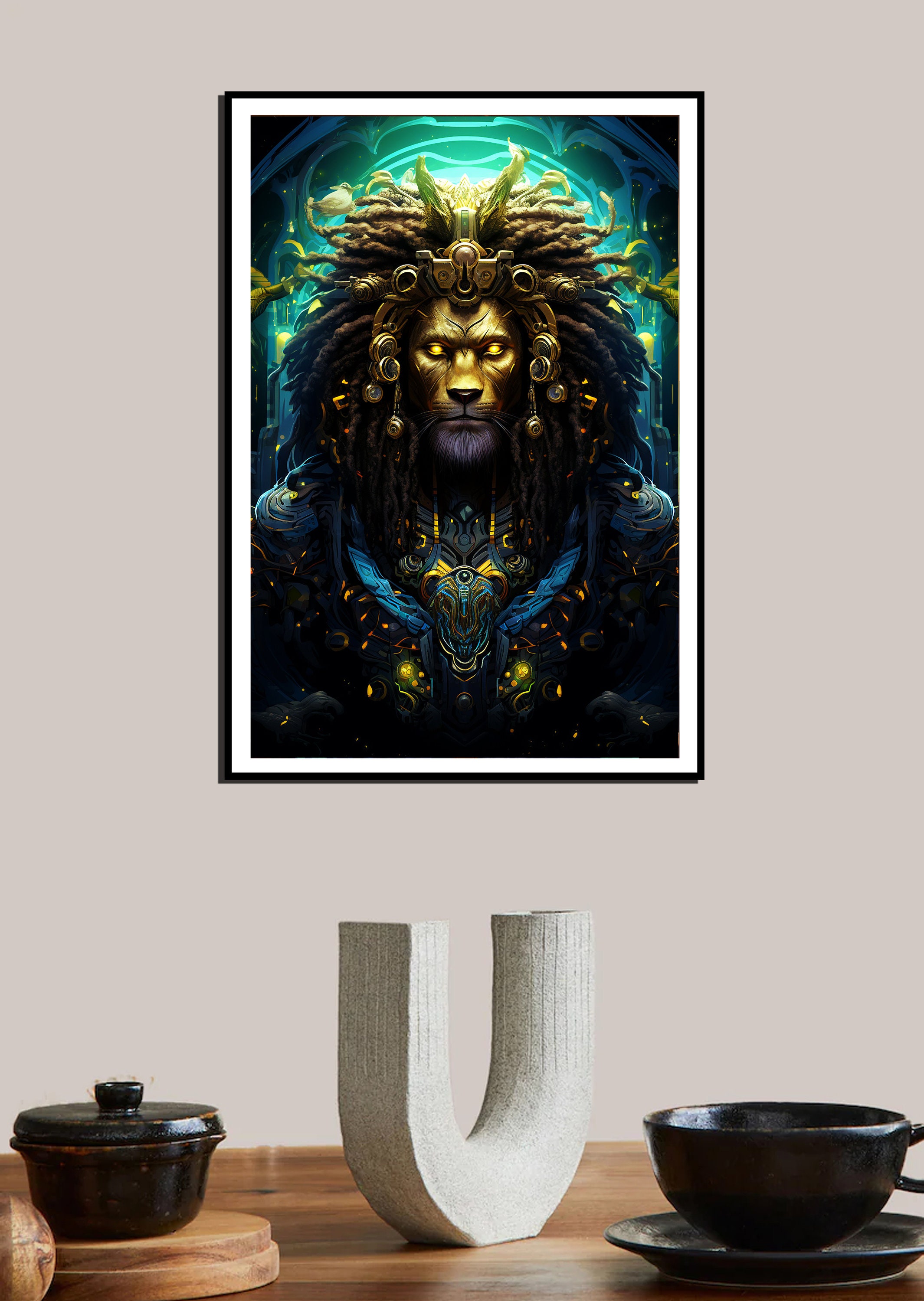 Leo Zodiac Digital Print Afrofuturism Lion Astrology Printable Leo ...