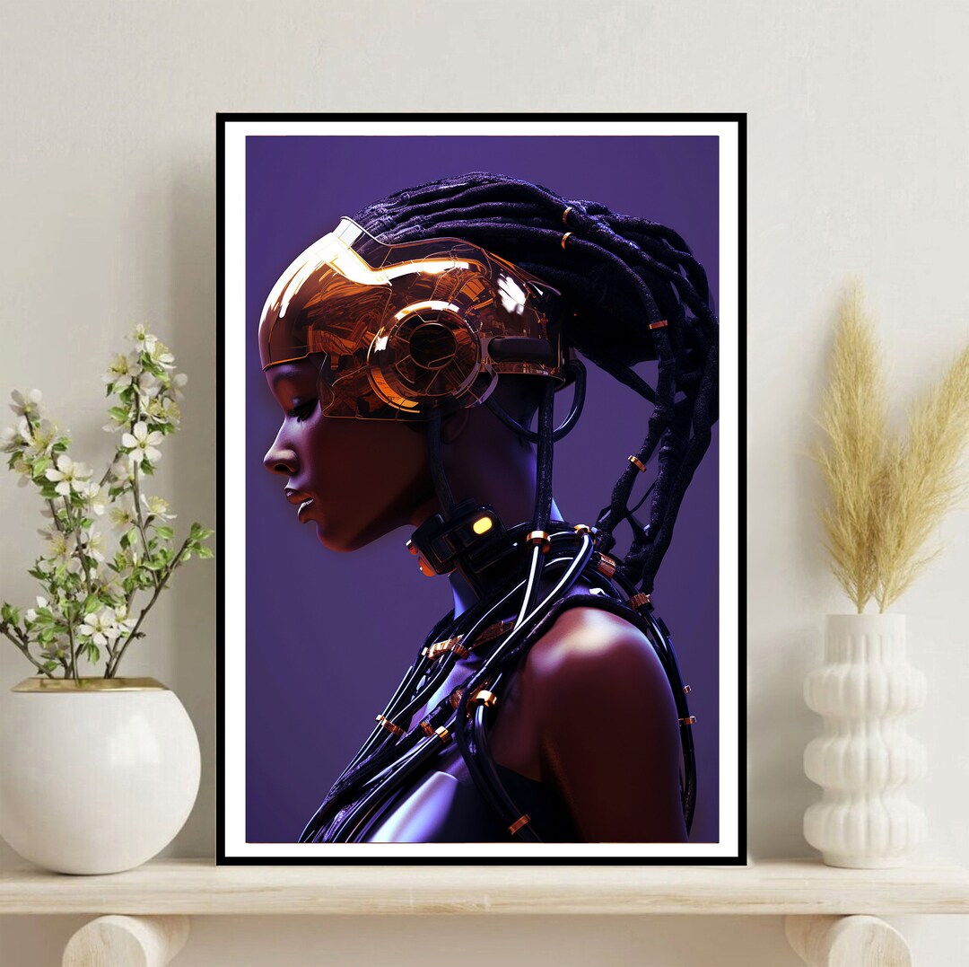 Afrofuturism Black Woman Art Futuristic Black Goddess - Etsy
