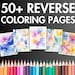 50+ Reverse Coloring Pages for Adults & Kids, Relaxing Nature-inspired ...