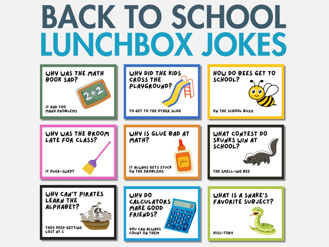 50+ Back to School Lunchbox Jokes for Kids, Funny Lunch Box Notes ...