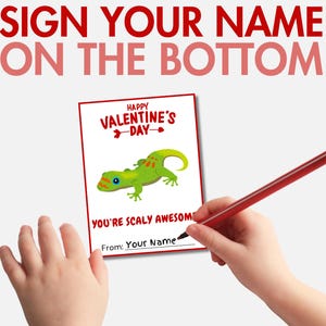 Printable Gecko Valentines | Pet Gecko Valentine Cards for Buys & Girls ...