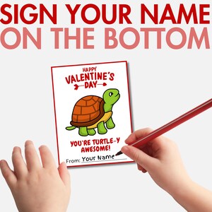 Printable Turtle Valentines | Turtle Valentine Cards | Tortoise ...