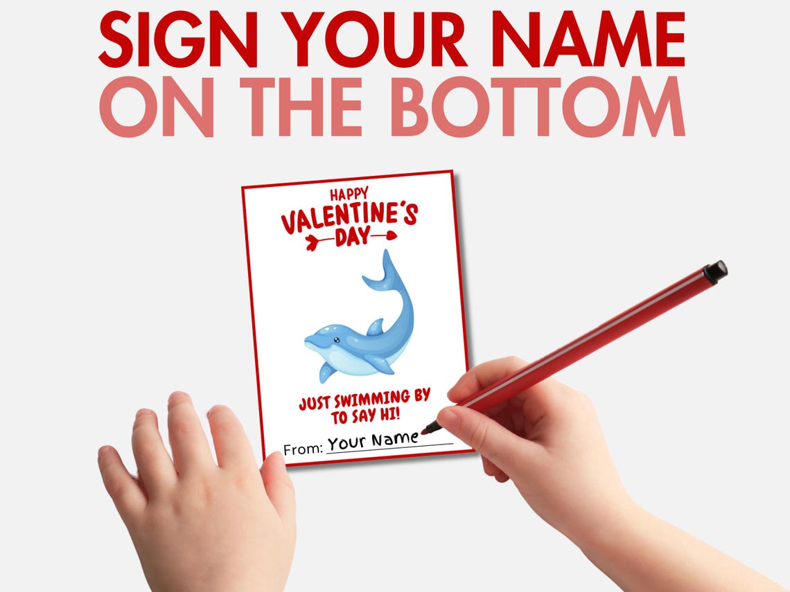 Printable Dolphin Valentines | Dolphin Valentine Cards for Girls ...