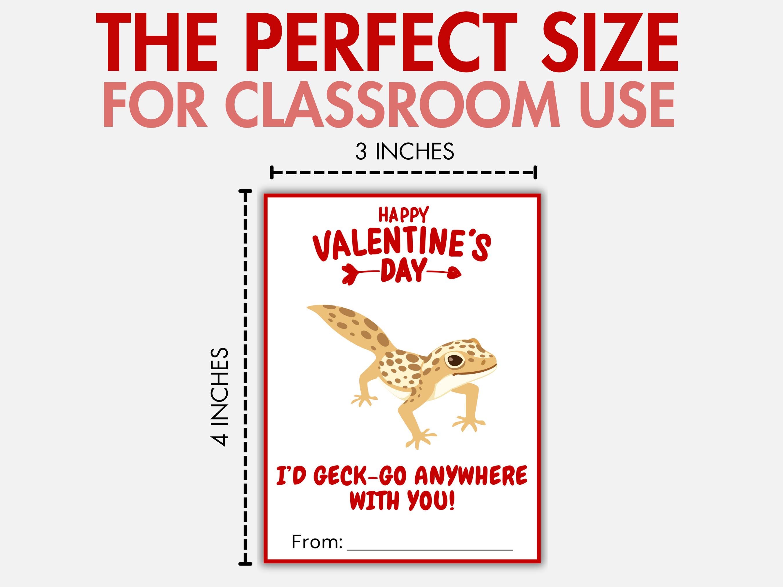 Printable Gecko Valentines | Pet Gecko Valentine Cards for Buys & Girls ...