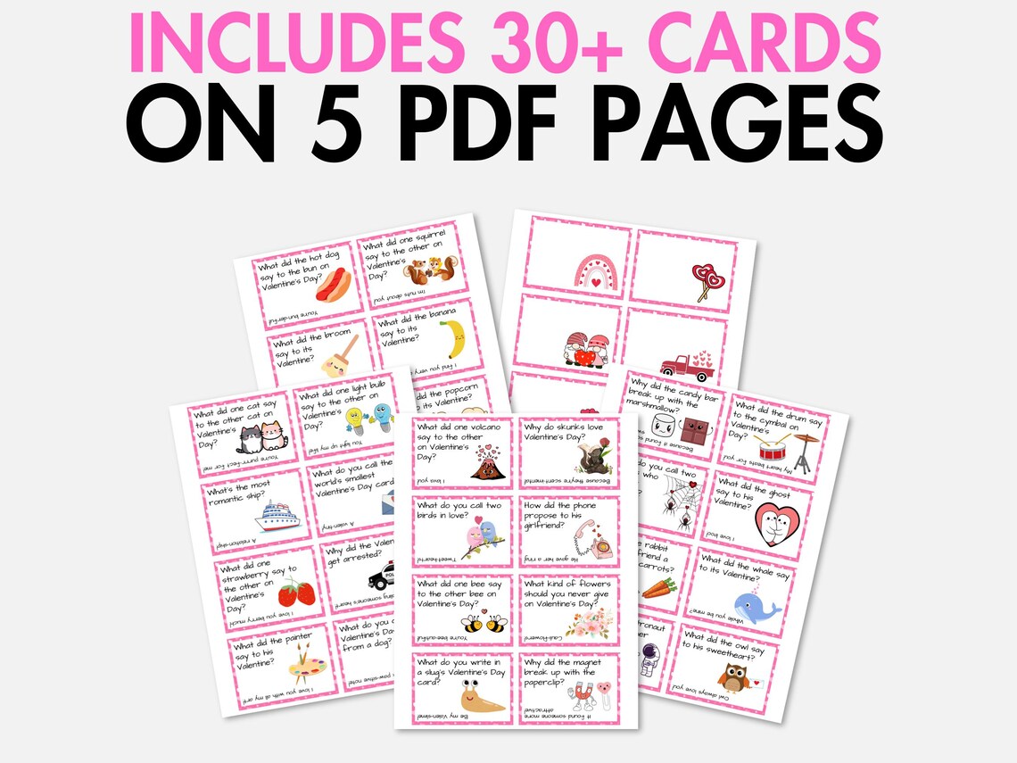 30+ Valentine’s Day Lunchbox Jokes for Kids, Printable Lunchbox Cards ...