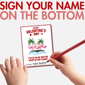 Printable Flamingo Valentines | Pink Flamingo Valentine Cards for Girls ...