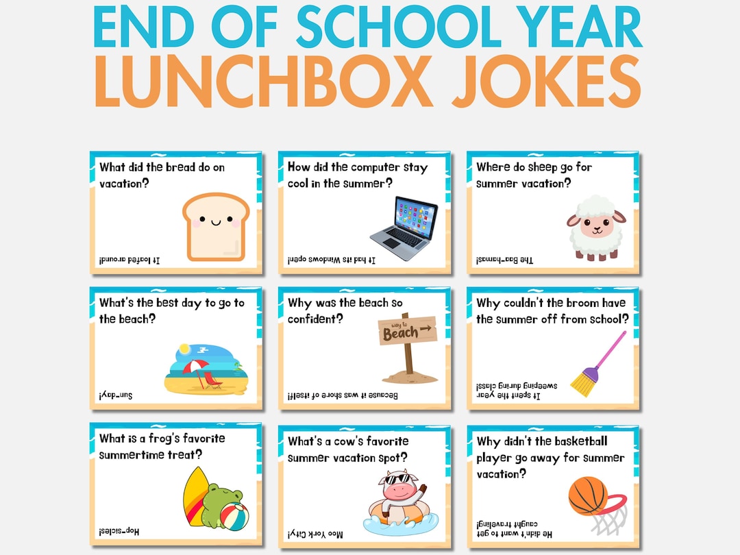 30+ End of School Year Lunchbox Jokes for Kids, Summer Vacation ...