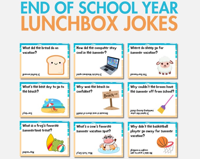 Summer Jokes/ End of School Year Joke Printable - Etsy Canada