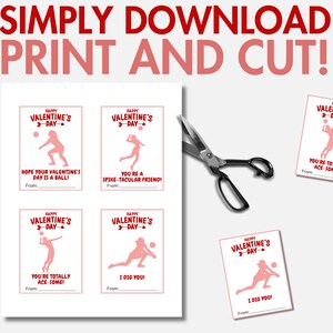 Printable Volleyball Valentines | Volleyball Player Valentine Cards ...