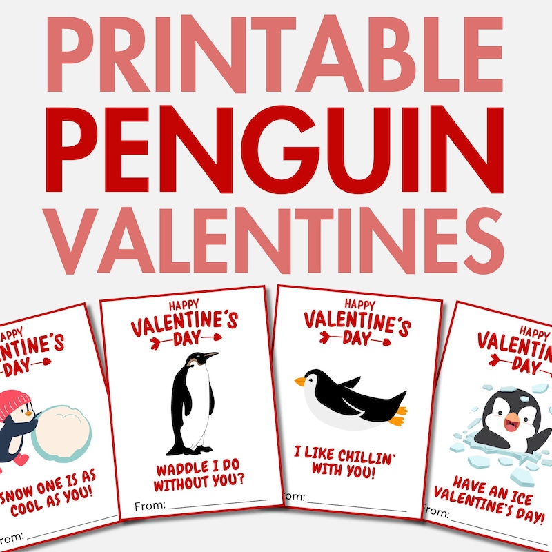 Penguin Card - Etsy