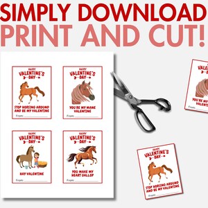 Printable Horse Valentines | Horse Valentine Cards for Girls | Pony ...