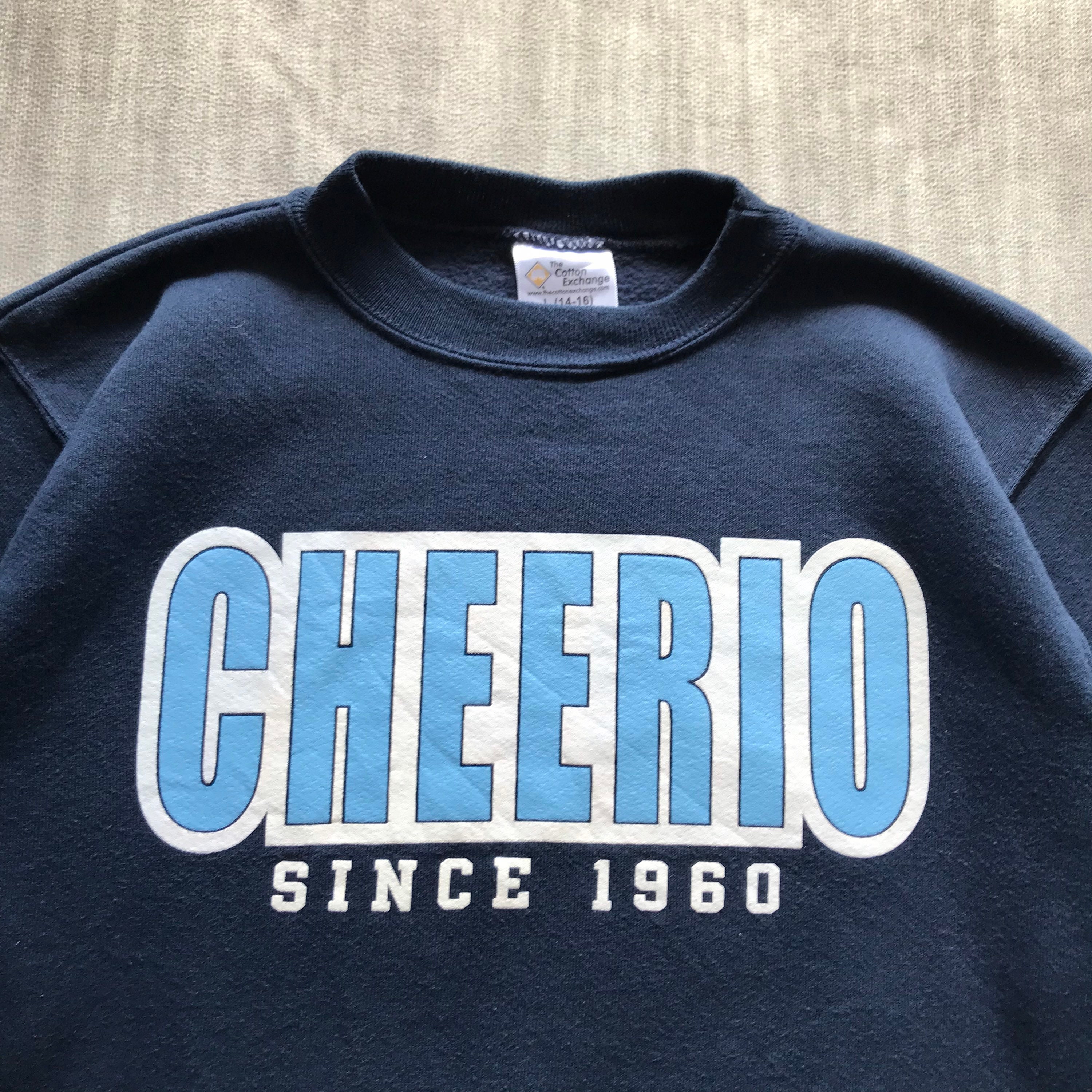 Vintage 90s Food Logo CHEERIO Since 1960 Spellout Crewneck Sweatshirt ...