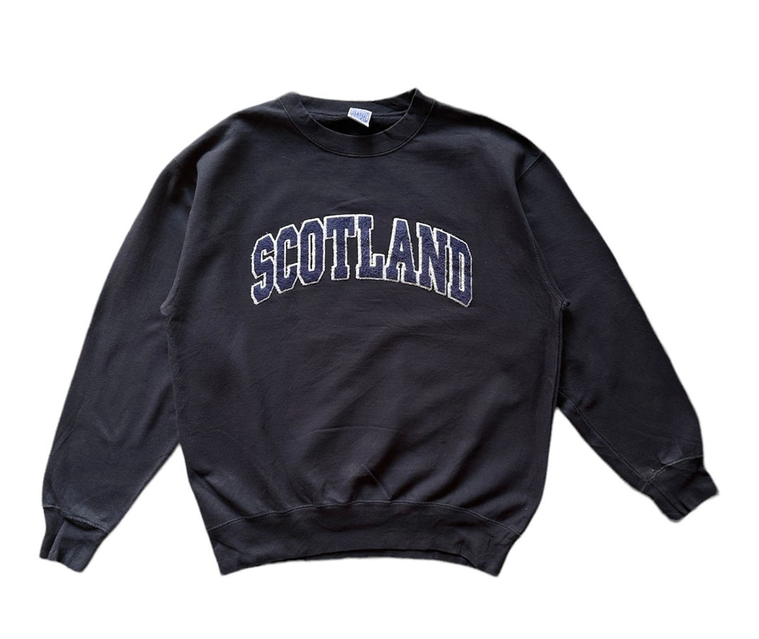 Vintage Y2k Scotland Embroidery Spellout Crewneck LIGHT Sweatshirt L Size - Etsy