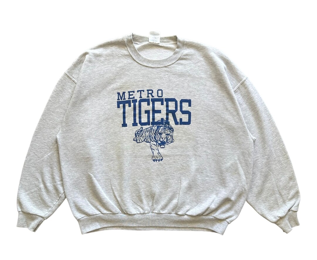 Vintage 90s Sportswear Metro Tigers Spellout Jerzees Tag Crewneck ...