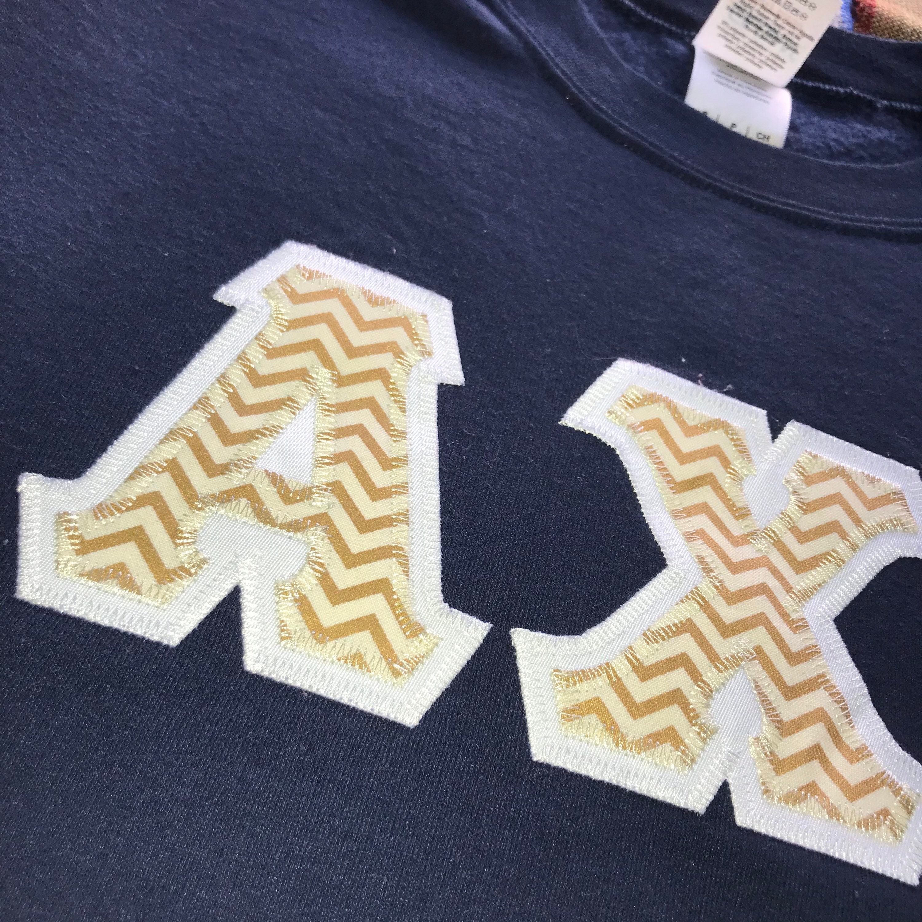 Vintage Alpha Chi Omega Embroidery Patches Crewneck Sweatshirt S Size ...