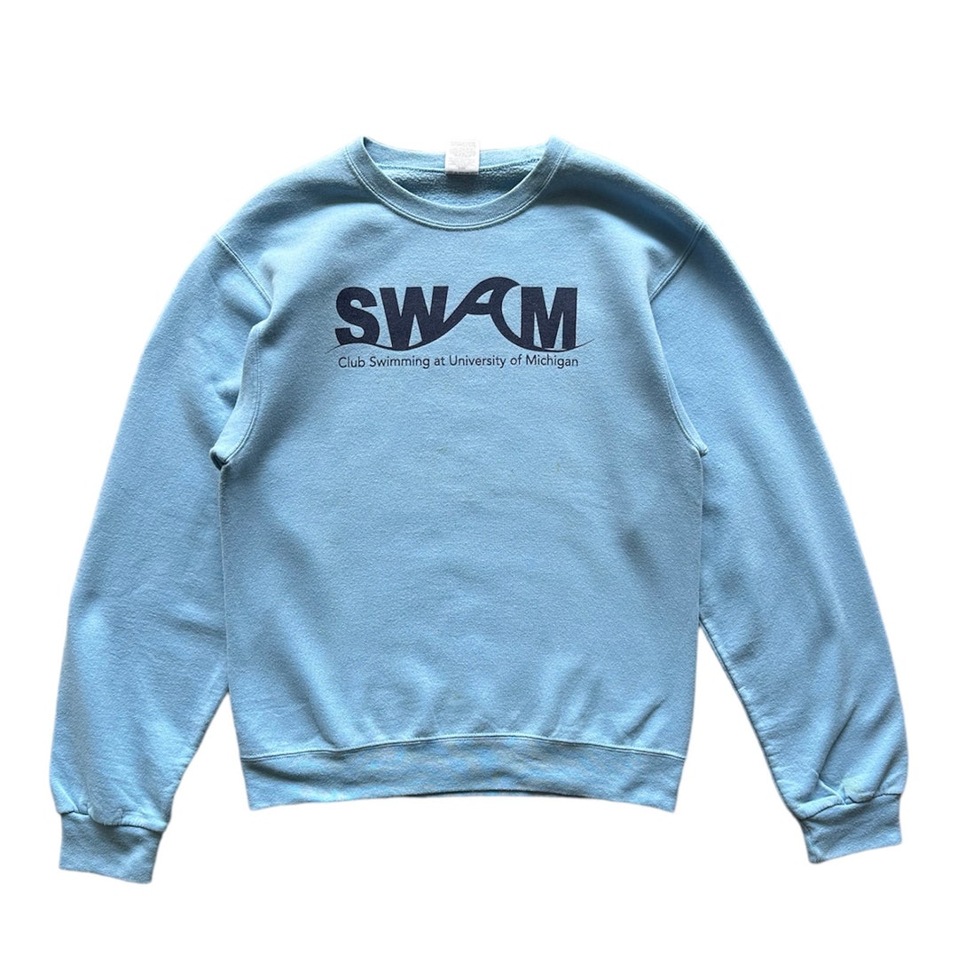 Vintage Swam Club Swimming at University of Michigan Spellout Jerzees ...