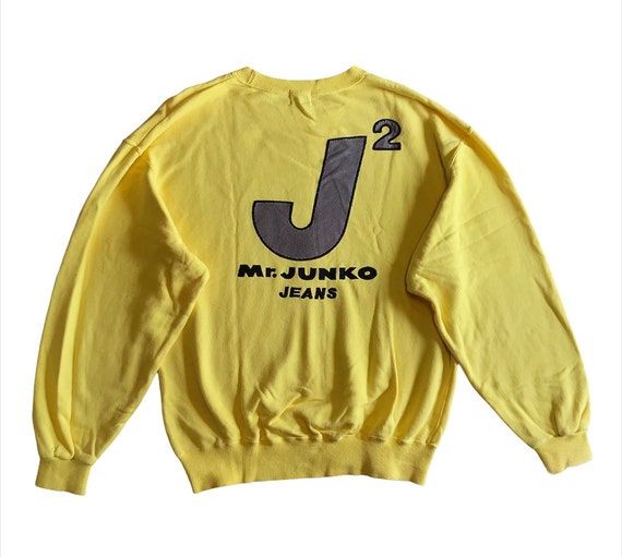 Japanese Brand Mr.junko Jeans Embroidery Big Logo Sweatshirt M - Etsy